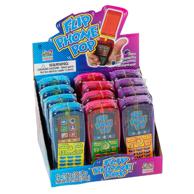 Flip Phone Pop Lollipop 1.06 Ounce 12 Count - Mad Al Candy