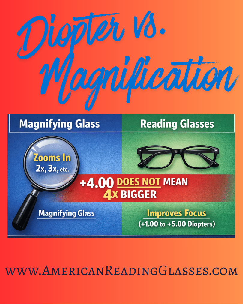 Diopter vs. Magnification - AMERICAN READING GLASSES