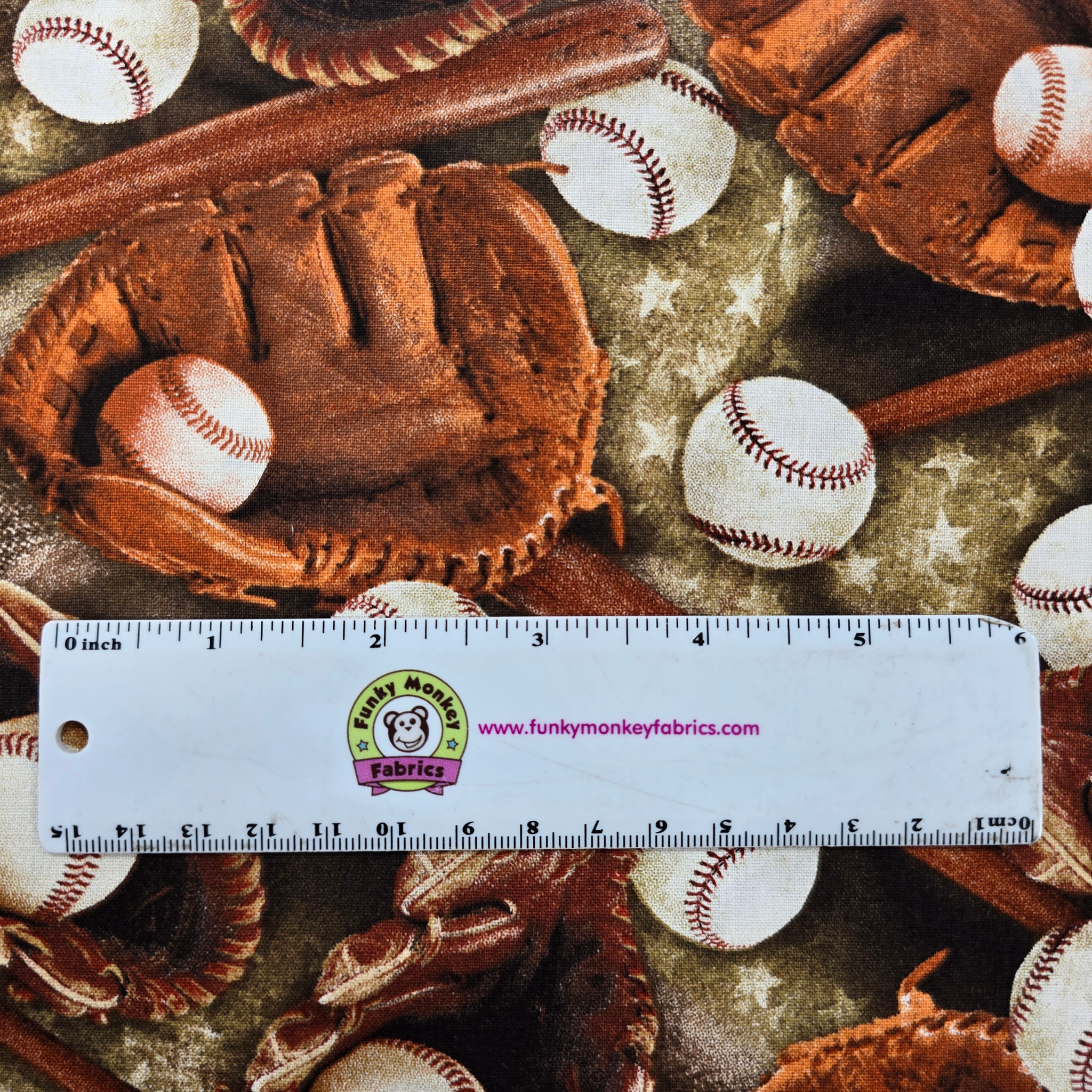 Baseball Stars - David Textiles - Funky Monkey Fabrics Inc.