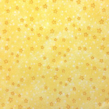 Yellow Mini Sparkle Stars - AE Nathan Flannel - Funky Monkey Fabrics Inc.