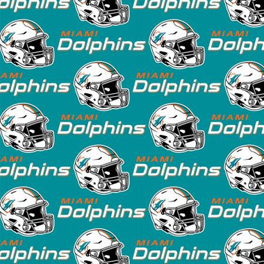 NFL Miami Dolphins - Fabric Traditions Cotton - Funky Monkey Fabrics Inc.