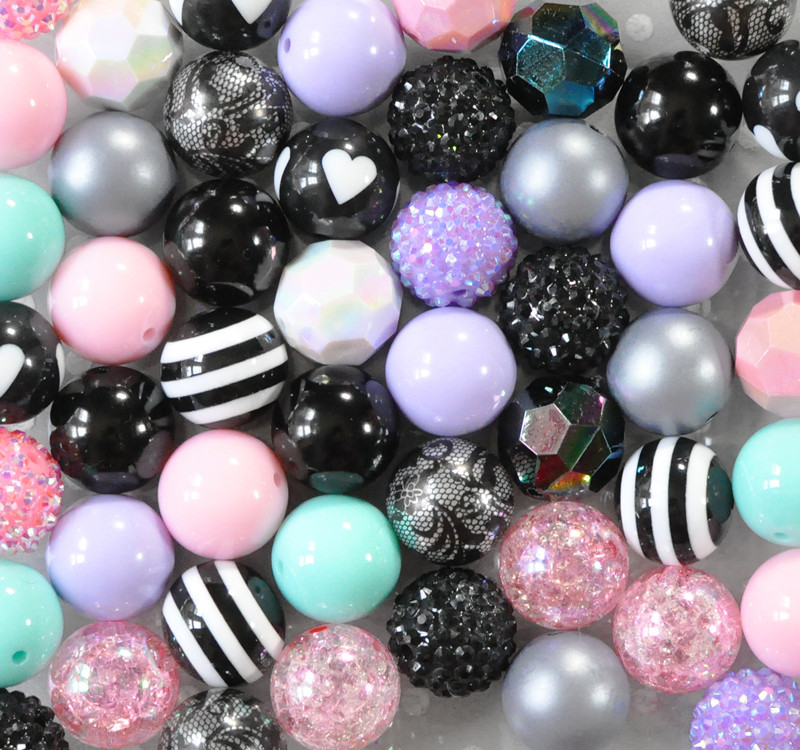 Pastel Goth bubblegum bead wholesale kit