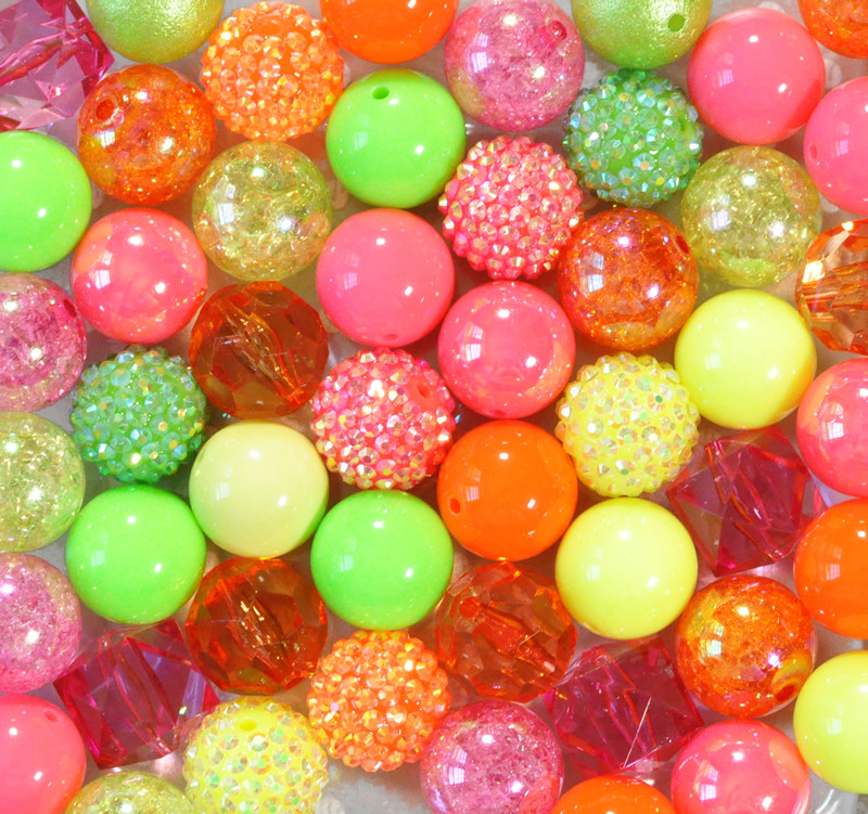 Totally Neon bubblegum bead wholesale kit