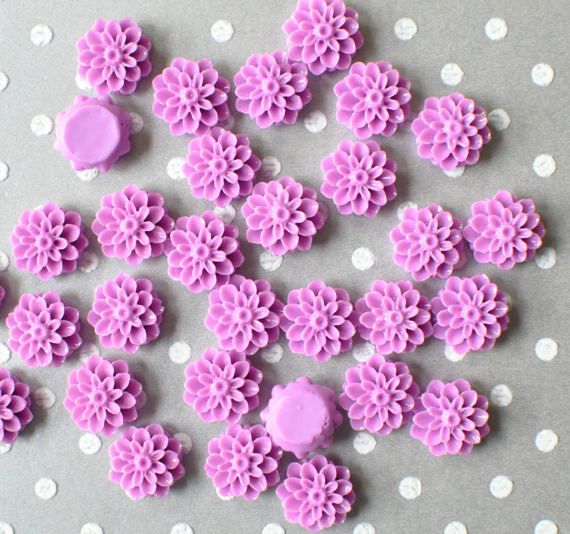 15mm Ivory dahlia resin flatback flowers