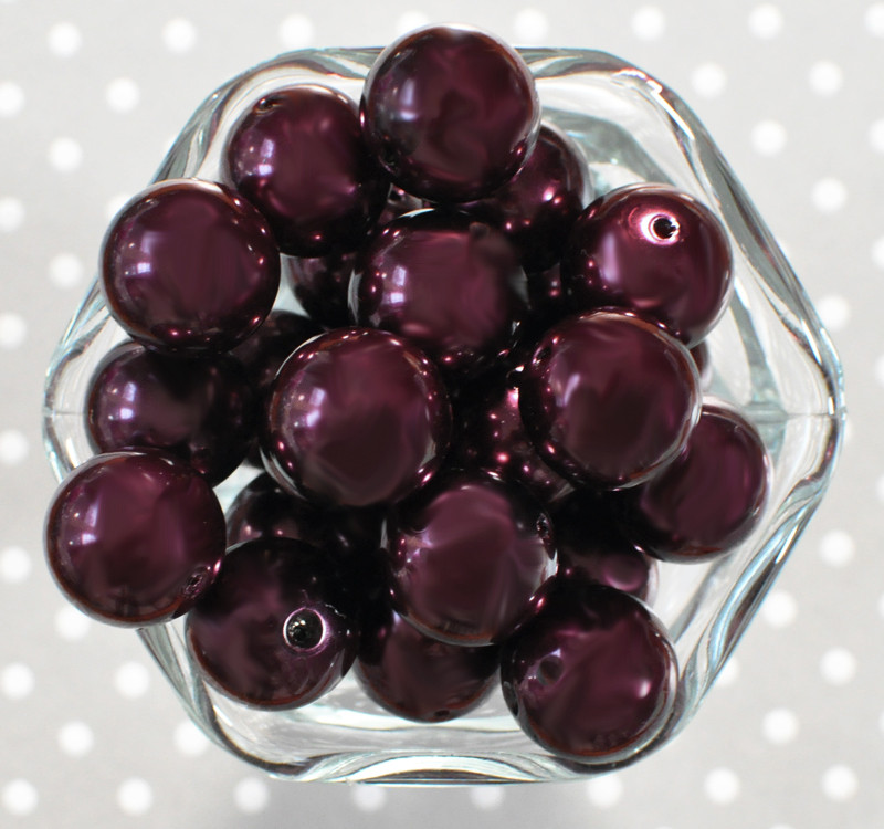 20mm Red acrylic pearl bubblegum beads