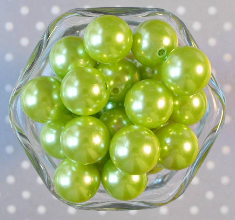 20mm Antique blue acrylic pearl bubblegum beads