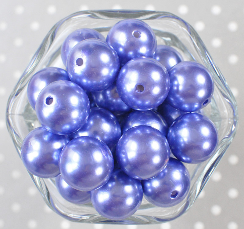20mm Turquoise blue acrylic pearl bubblegum beads