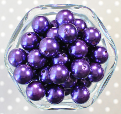 16mm Sugar plum acrylic pearl bubblegum beads