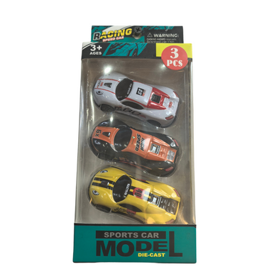 Die-Cast Playset 3 piece Sport Car Model