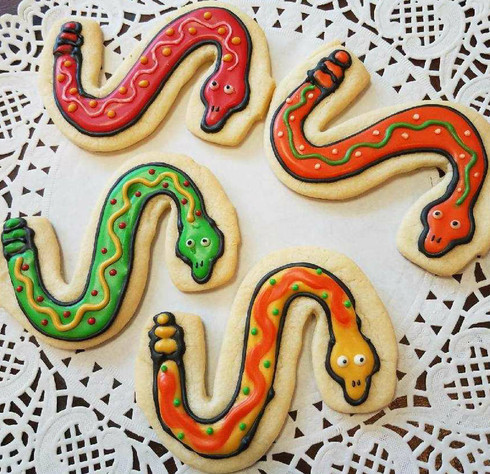 Happy Snakes! Sugar Cookies - Maggie & Molly's Bakery