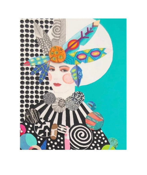 Teal Girl print 8x10 - paula best - pink blackbird