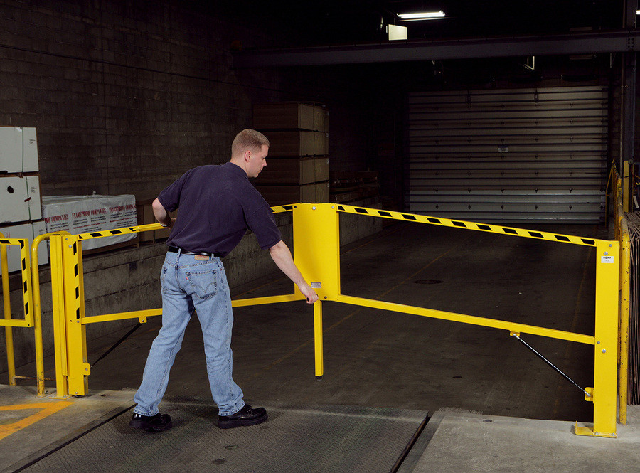 EdgeGard™ Loading Dock Folding Rail Gate - Dock Safety