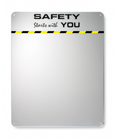 Safety Message Mirror - "Safety starts with you" - Safety Mirrors