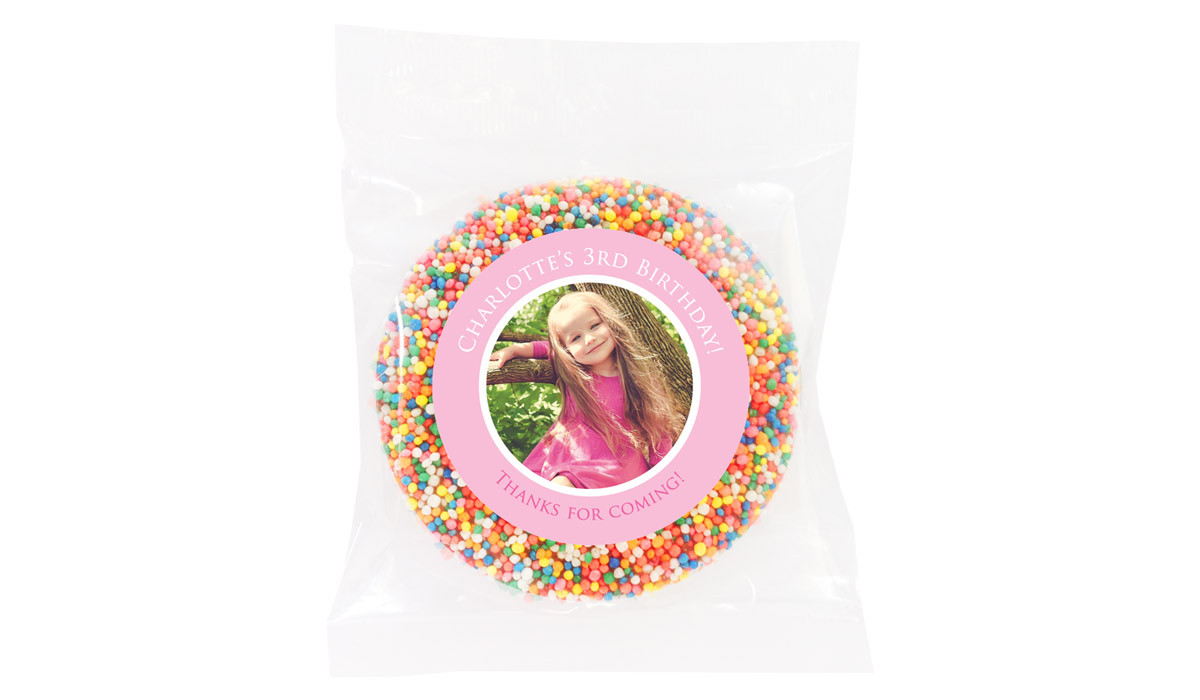 Add A Photo Pink Personalised Birthday Giant Chocolate Freckle