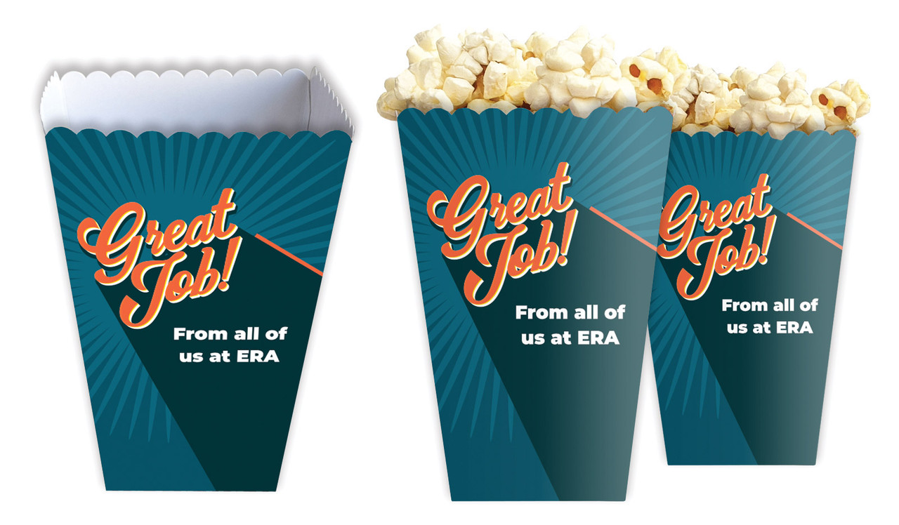 Retro Congratulations Personalised Popcorn Boxes