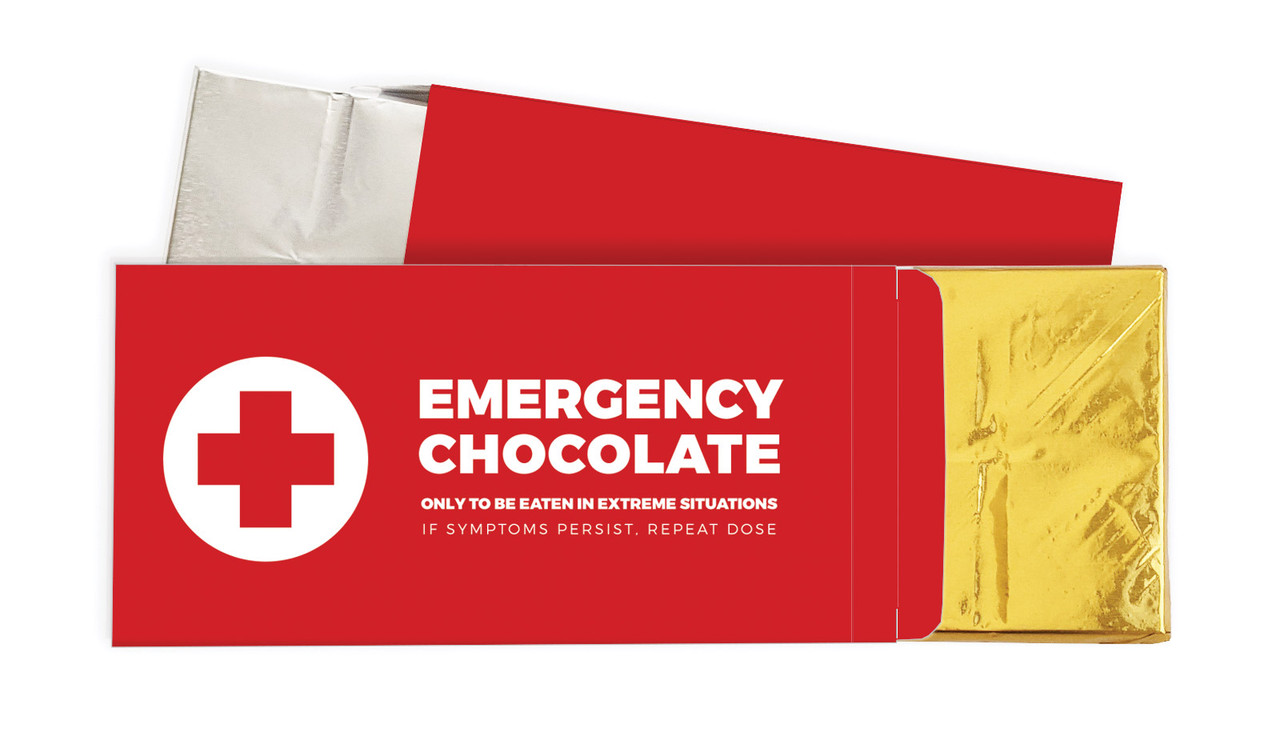 Emergency Chocolates Personalised Chocolate Bar In A Box