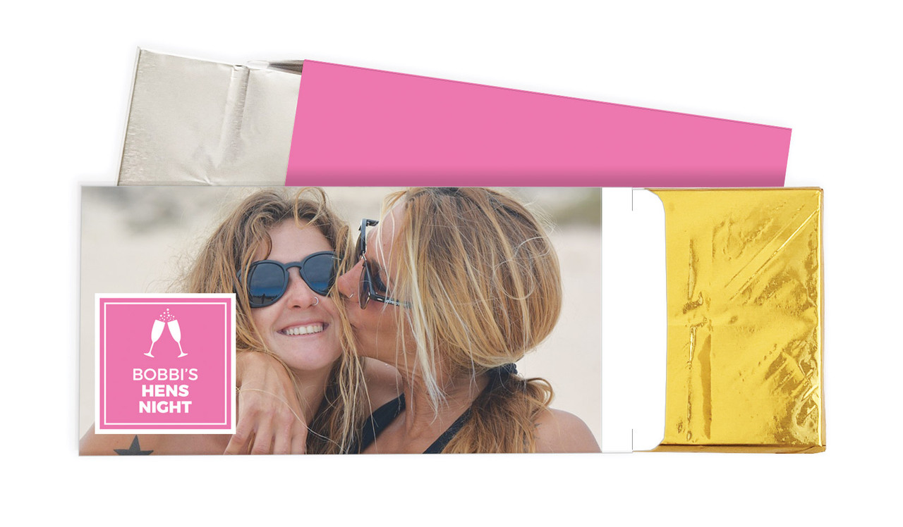 A Photo With Right Box Hens Night Personalised Chocolate Bar In A Box