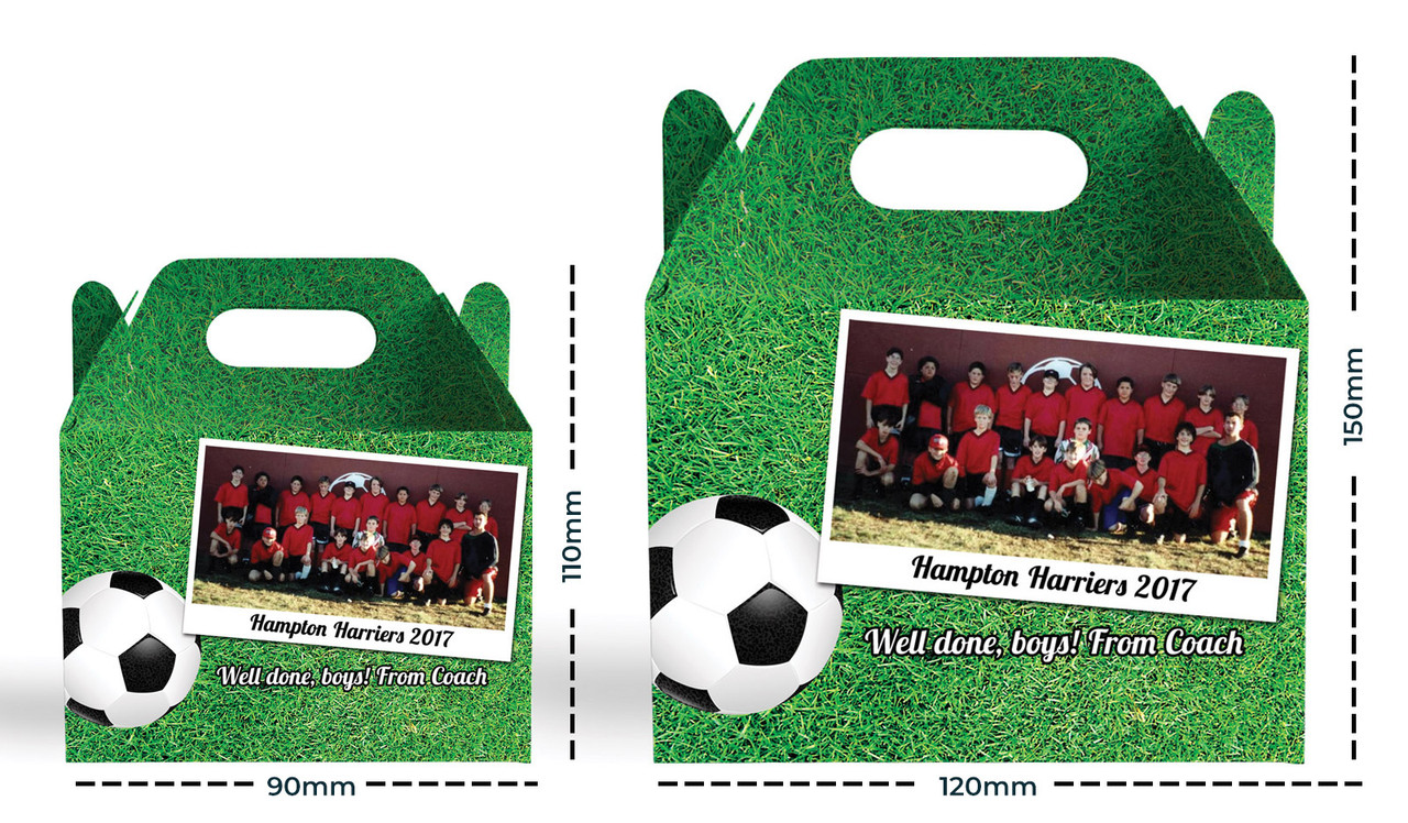 Soccer Photo Personalised Gable Favour Box