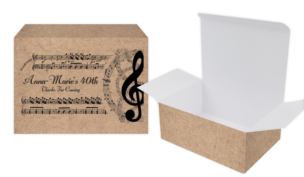 Music Notes Personalised Tuck Gift Box