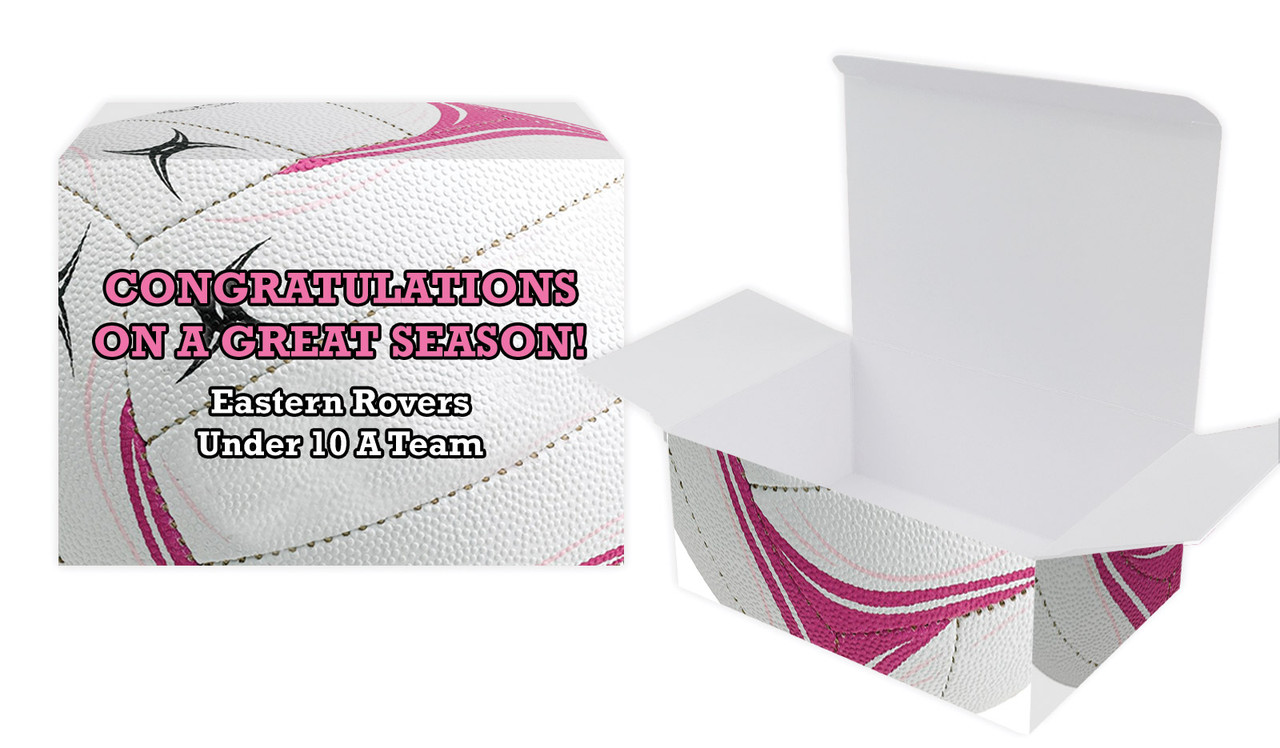 Netball Ball Personalised Tuck Gift Box