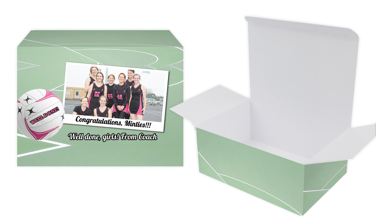 Netball Photo Personalised Tuck Gift Box