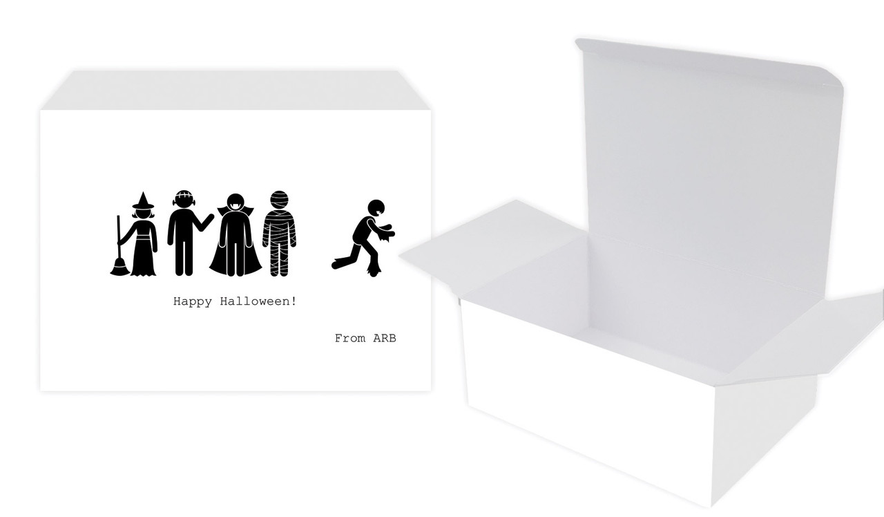Stick Figures Halloween Personalised Tuck Gift Box