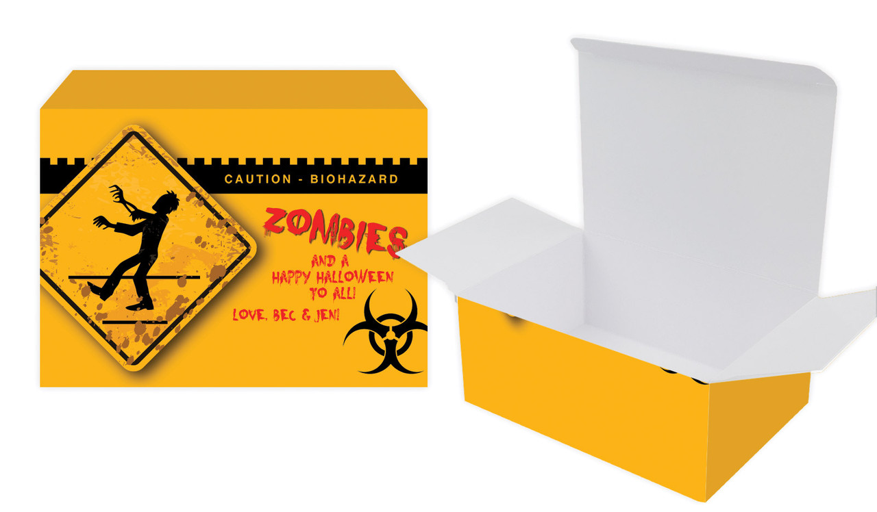 Zombie Apocalypse Halloween Personalised Tuck Gift Box