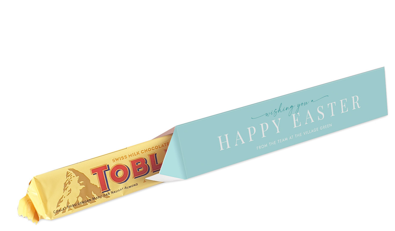 Beautiful Blue Personalised Easter Toblerone Bar In A Box
