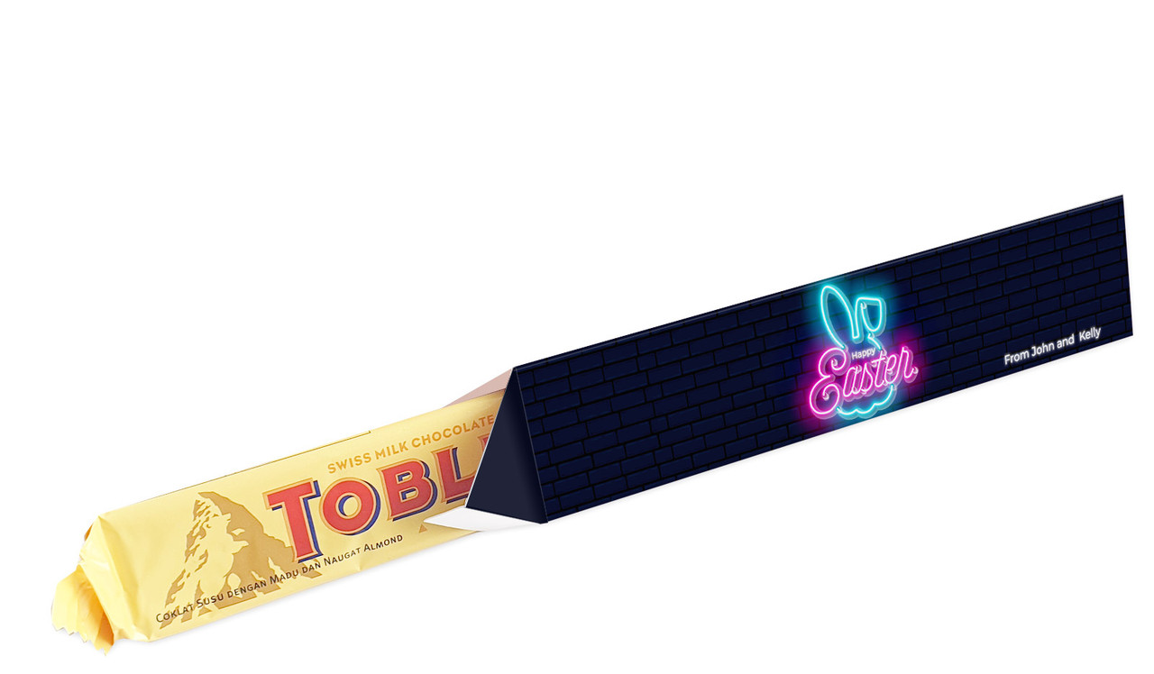 Neon Personalised Easter Toblerone Bar In A Box