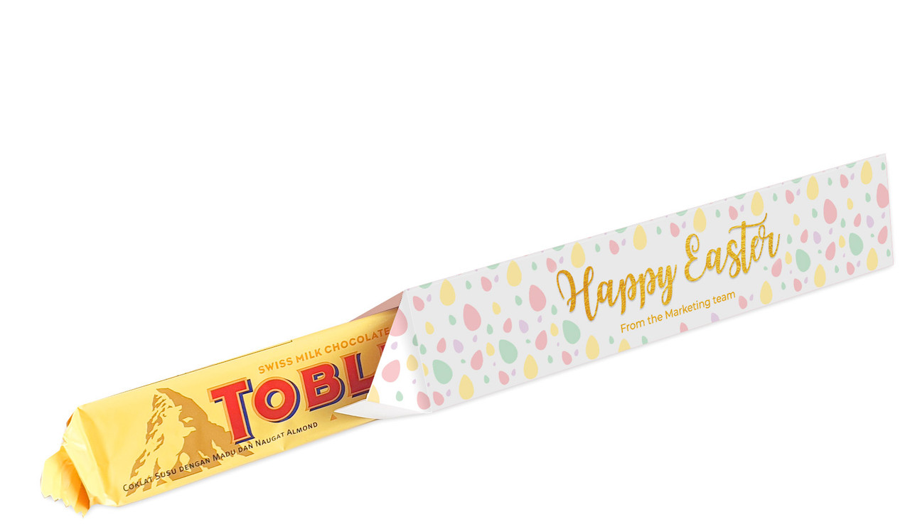 Pastel Eggs Personalised Easter Toblerone Bar In A Box