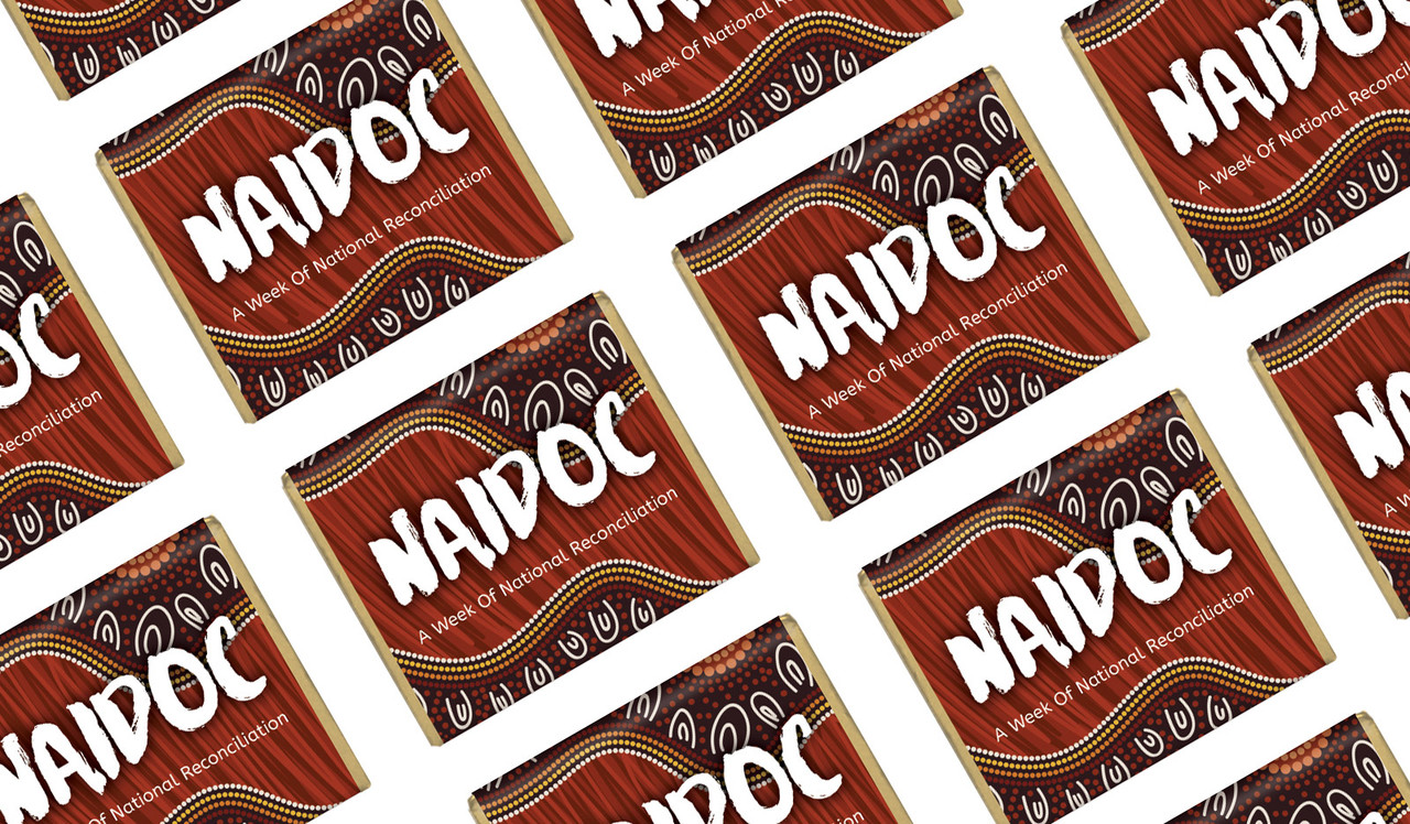 Flowing Indigenous NAIDOC Week Personalised Mini Chocolates
