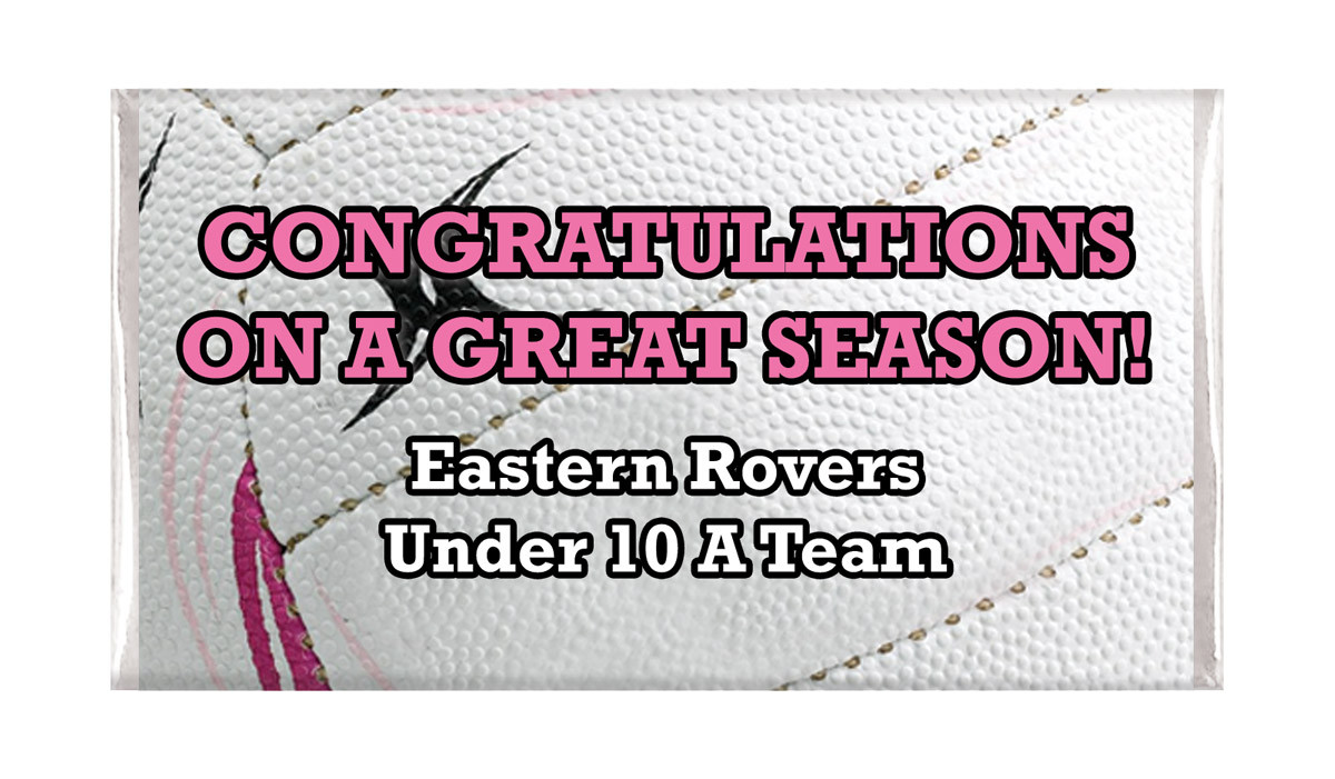 Netball Ball Personalised Chocolate Bars