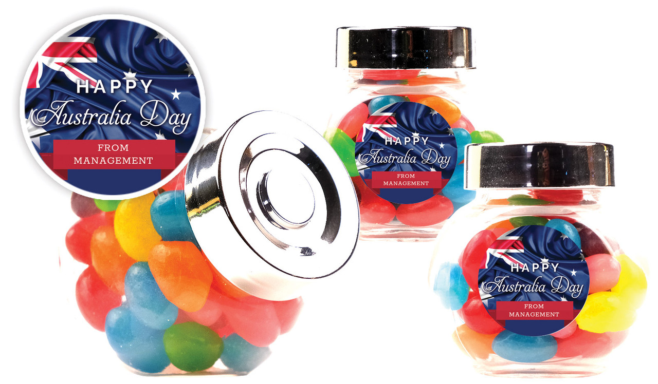 Australian Flag Australia Day Personalised Mini Candy Jar