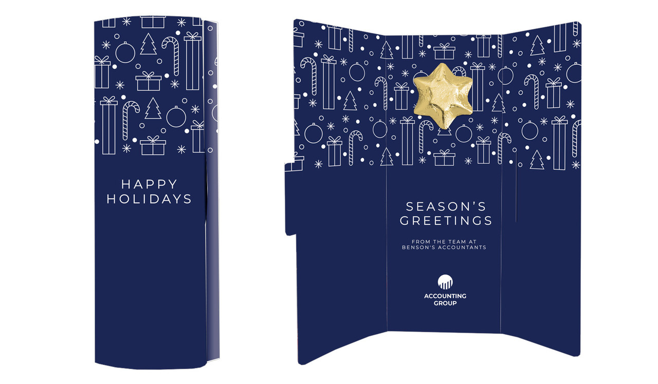 Seasonal Shapes Christmas Chocolate Greeting Card