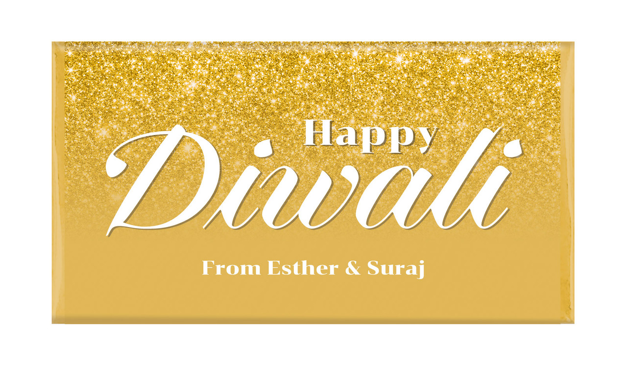 Gold Dust Diwali Personalised Chocolate Bars