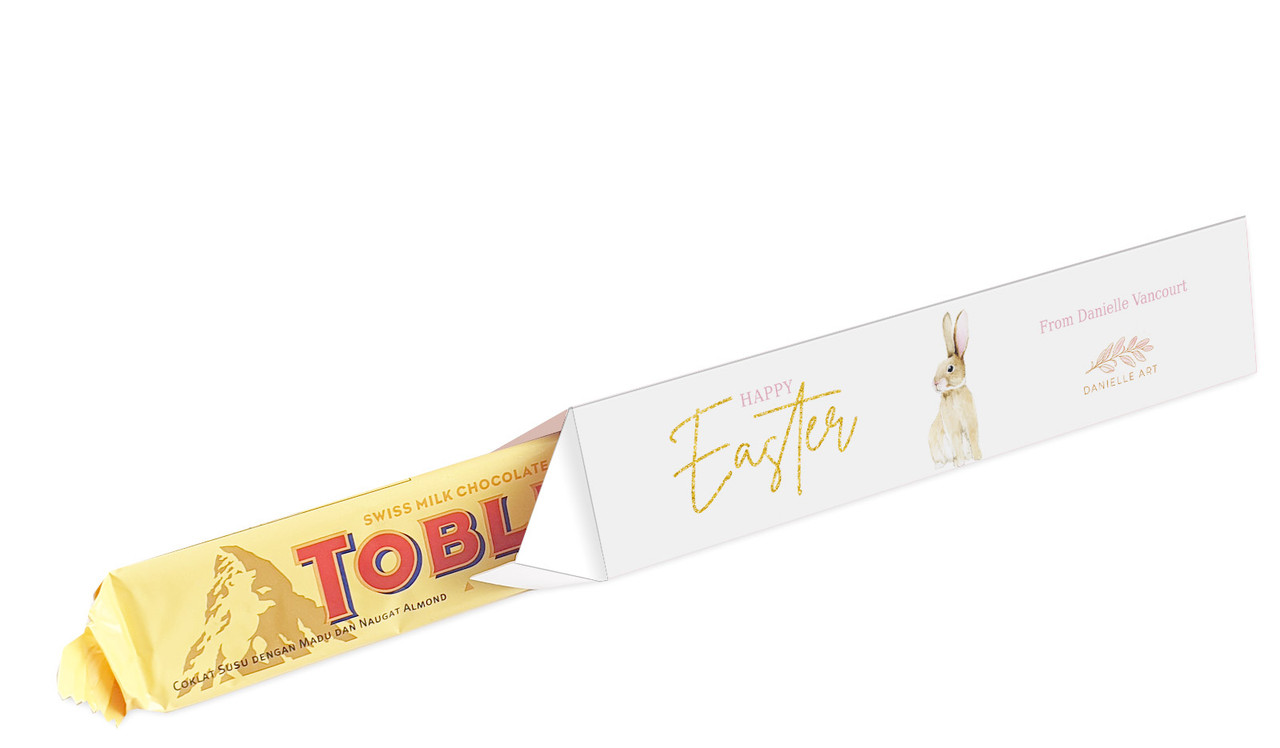 Perfect Bunny Personalised Easter Toblerone Bar In A Box