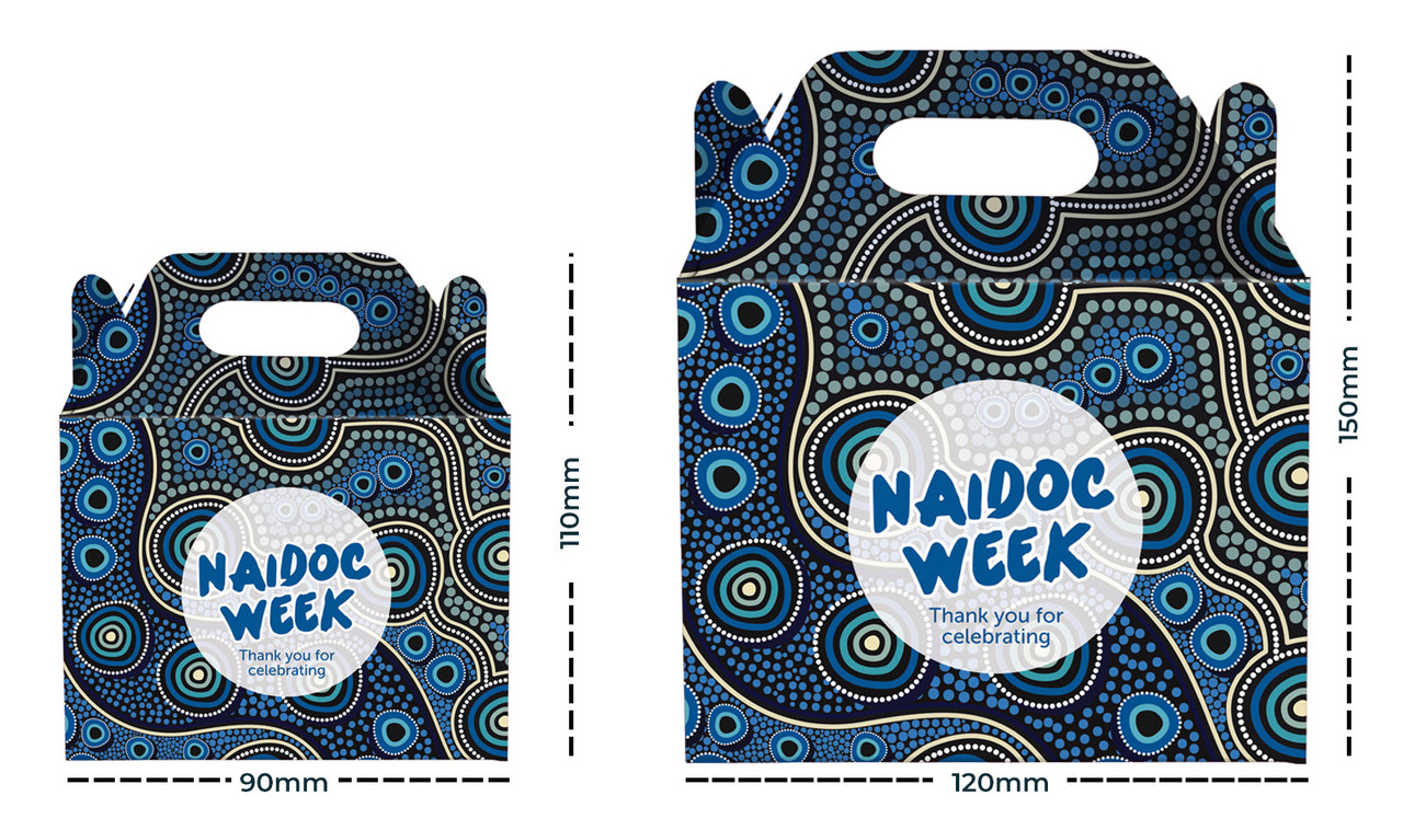 Blue National NAIDOC Week Personalised Gable Favour Box