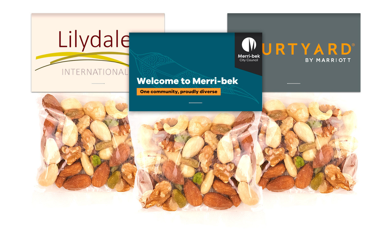 Personalised Bags Of Mixed Nuts 40g With Topper