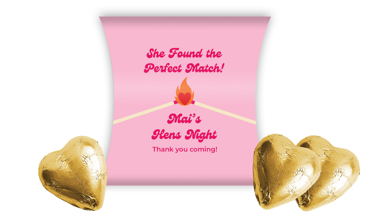 Perfect Match Hens Night Personalised Pillow Boxes