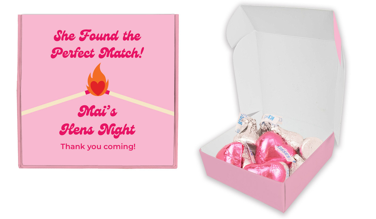 Perfect Match Hens Night Personalised Hugs And Kisses Box