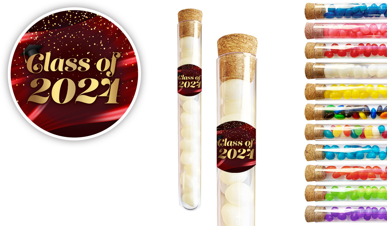 Red Curtain Personalised Graduation Test Tubes