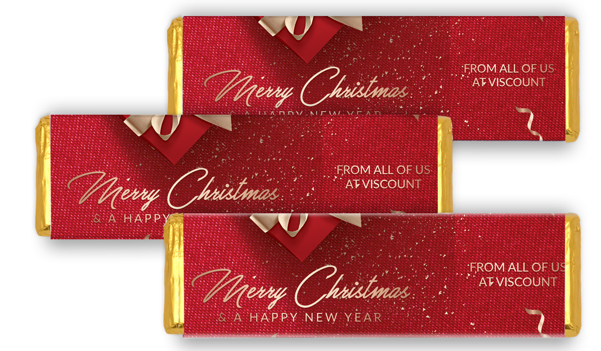 Glossy Gift Red Christmas Cadbury Chocolate Bar