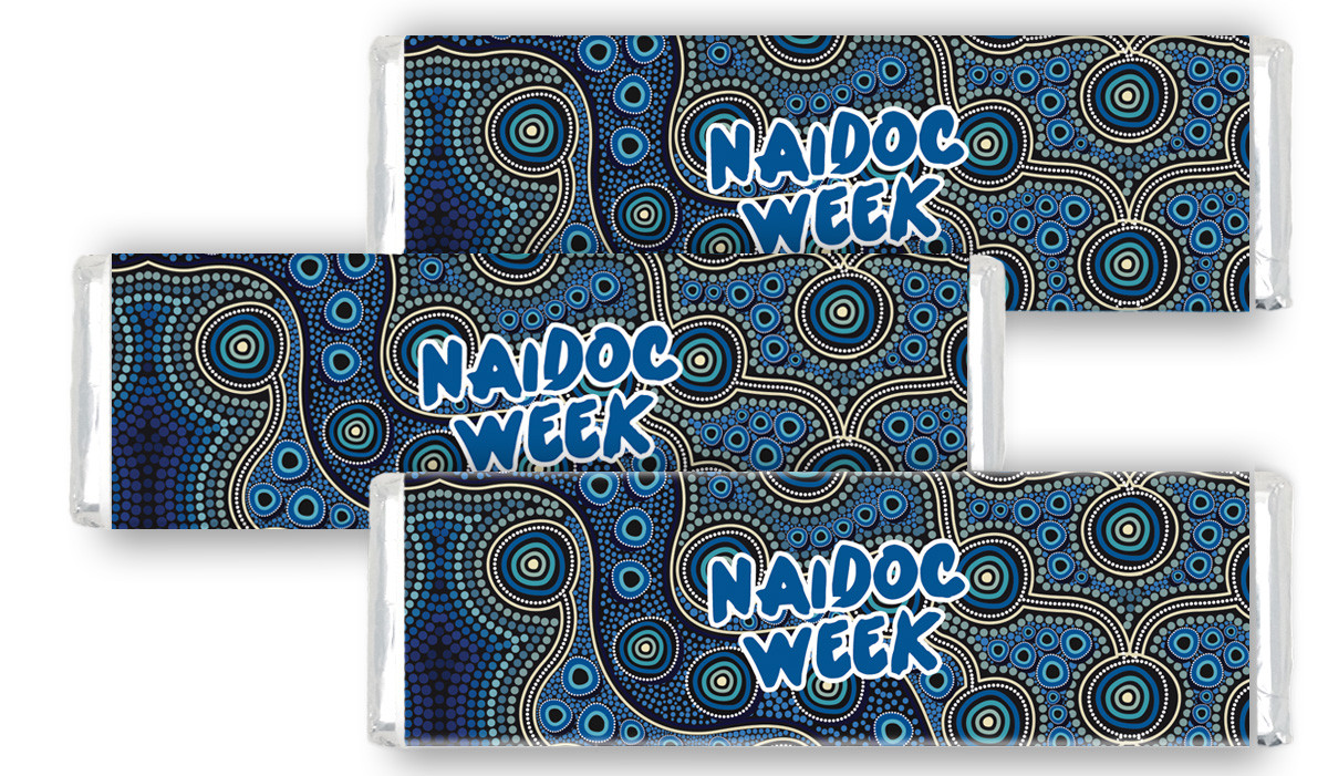 Blue NAIDOC Week Personalised Cadbury Chocolate Bar