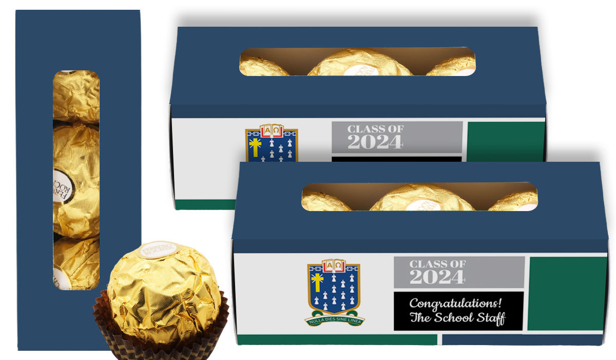 School Colours Graduation Personalised Ferrero Rocher Gift Box