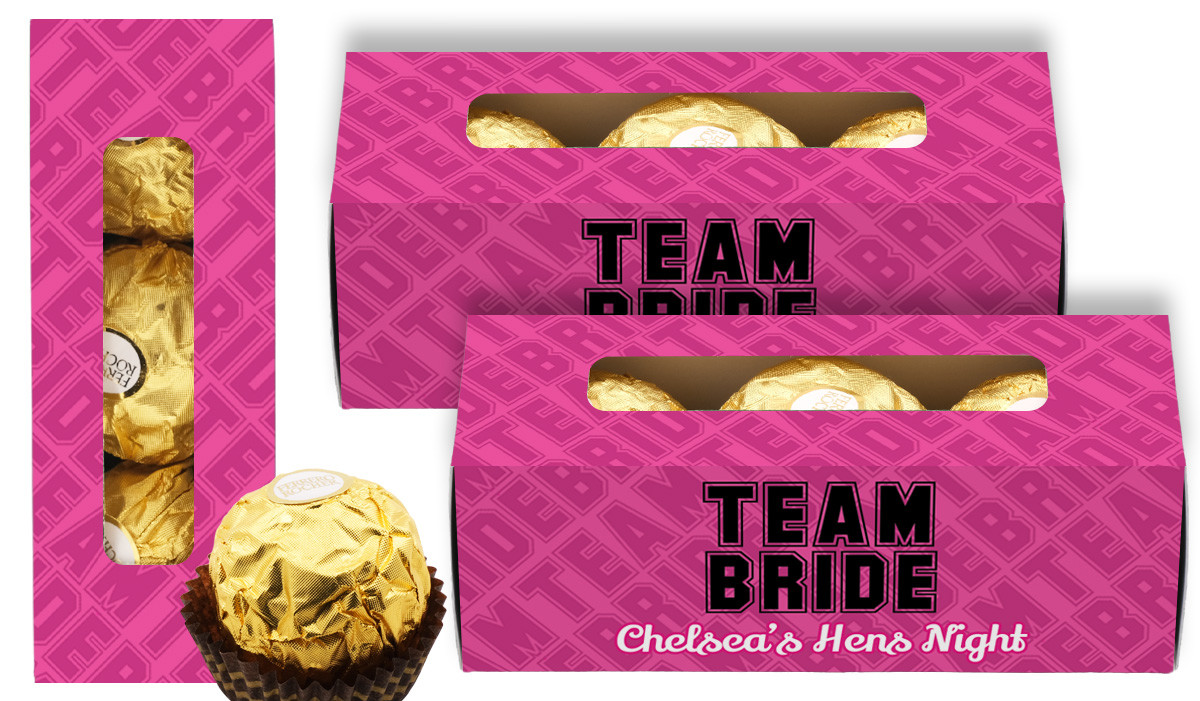 Team Bride Hens Night Personalised Ferrero Rocher Gift Box