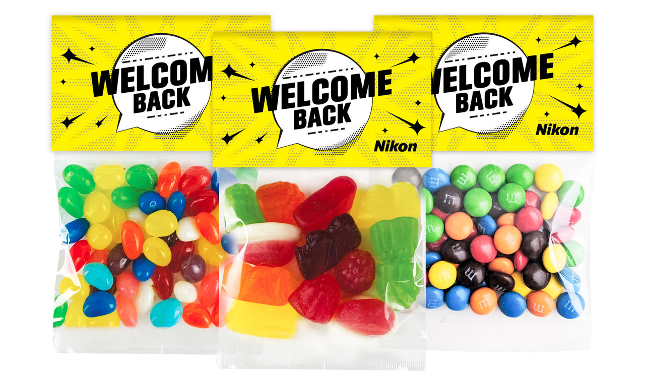 Starburst Welcome Back Personalised Lolly Bag With Topper
