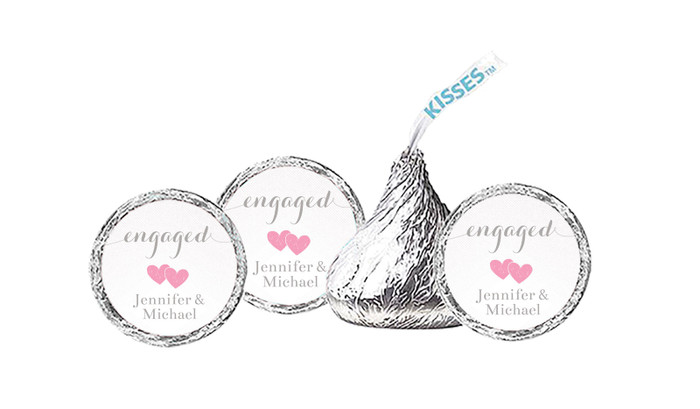 Flowing Words Canvas Engagement Personalised Hersheys Kisses