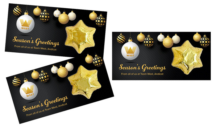 Luxury Black Personalised Star Card