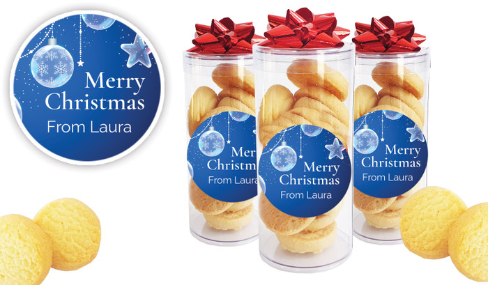 Crystal Baubles Personalised Shortbread Cookie Tube
