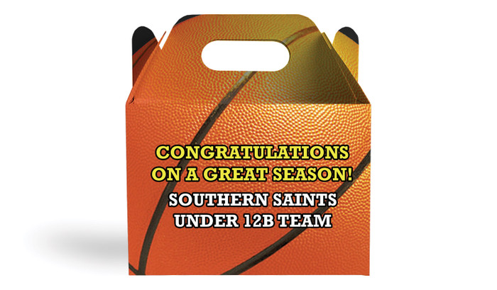 Basketball Ball Personalised Gable Favour Box